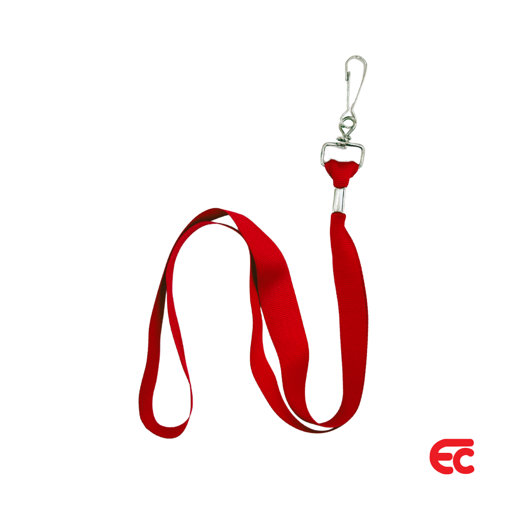 Red Flat Lanyard | Swivel Clip – Easi-card