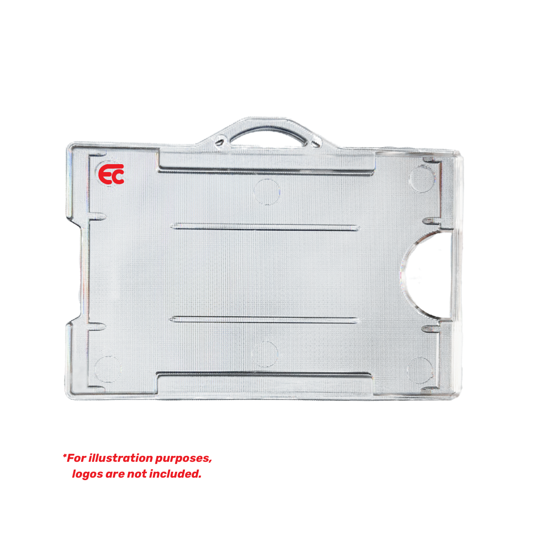 Clear name badge holders | plastic horizontal ID cardholder – Easi-card