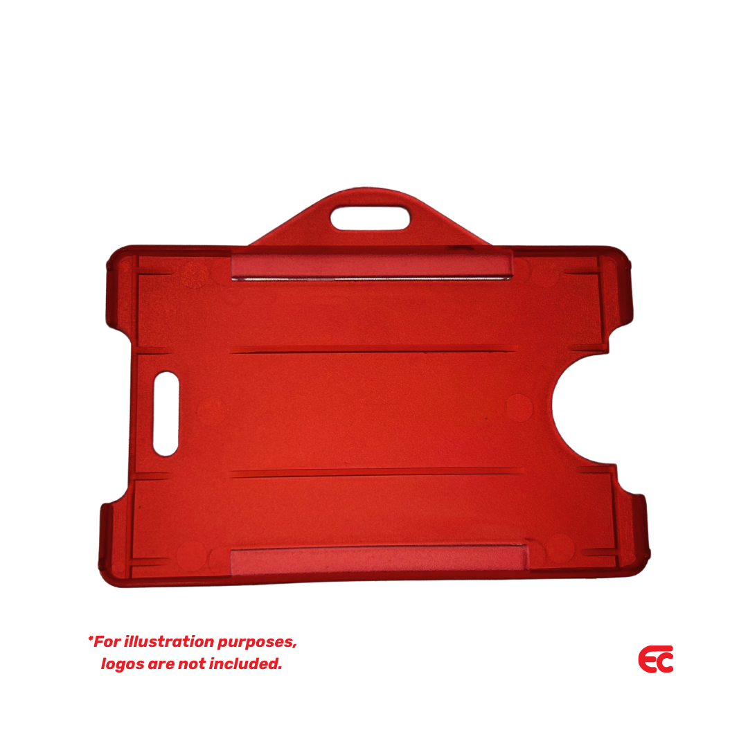 Red name badge holder | ID cardholder supplied in South Africa – Easi-card