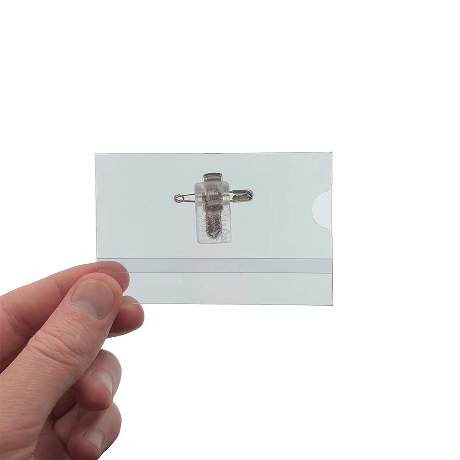 Conference name badges with pins or clips attached – Easi-card