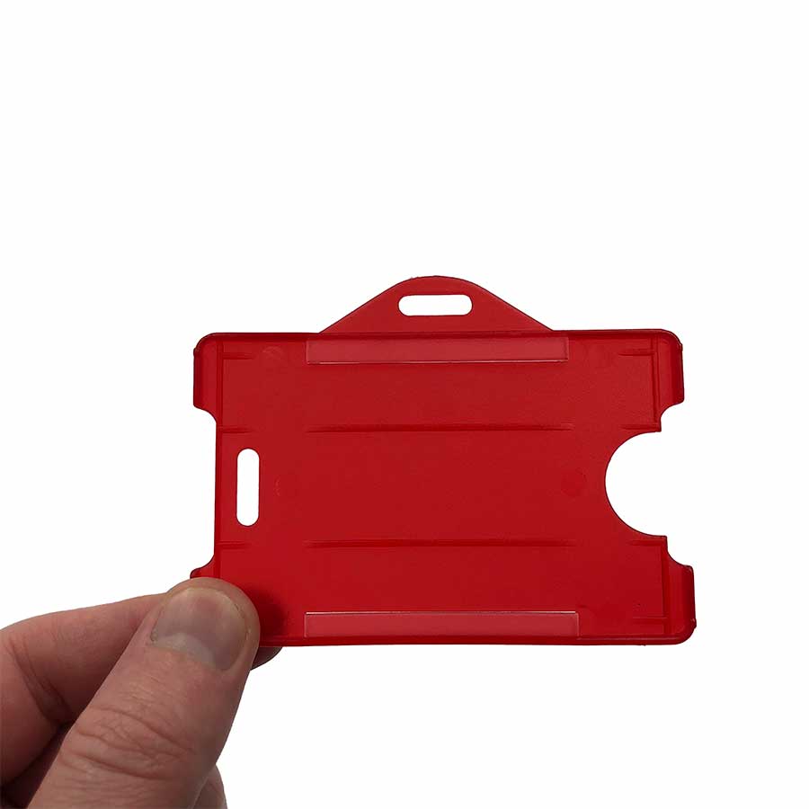 Red name badge holder | ID cardholder supplied in South Africa – Easi-card